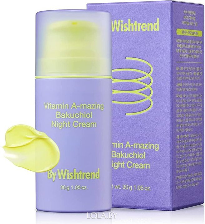Крем для лица ночной By Wishtrend ретинол и бакучиол Vitamin A-mazing ...